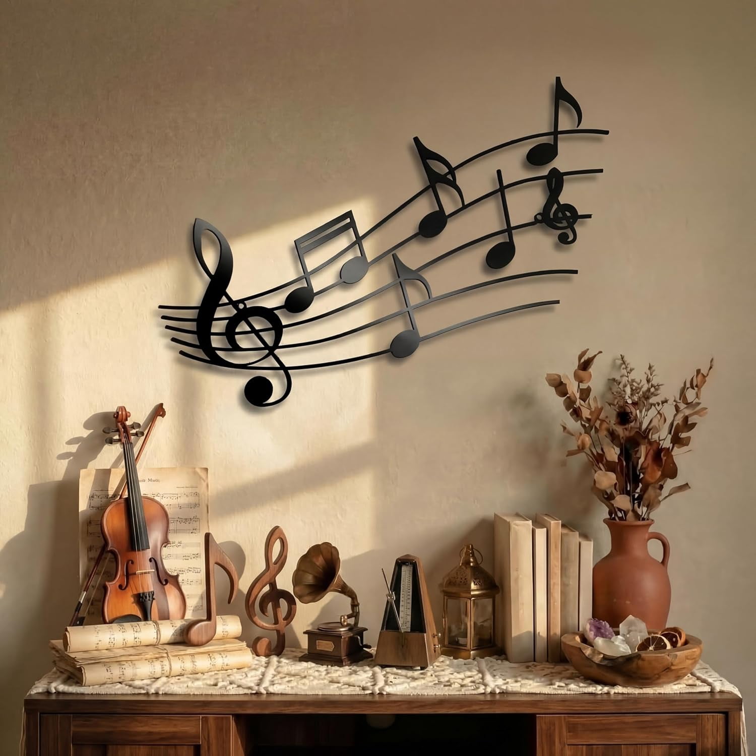 Musical Note Wall Art Theme Musical Note Decoration Vintage Hanging ...