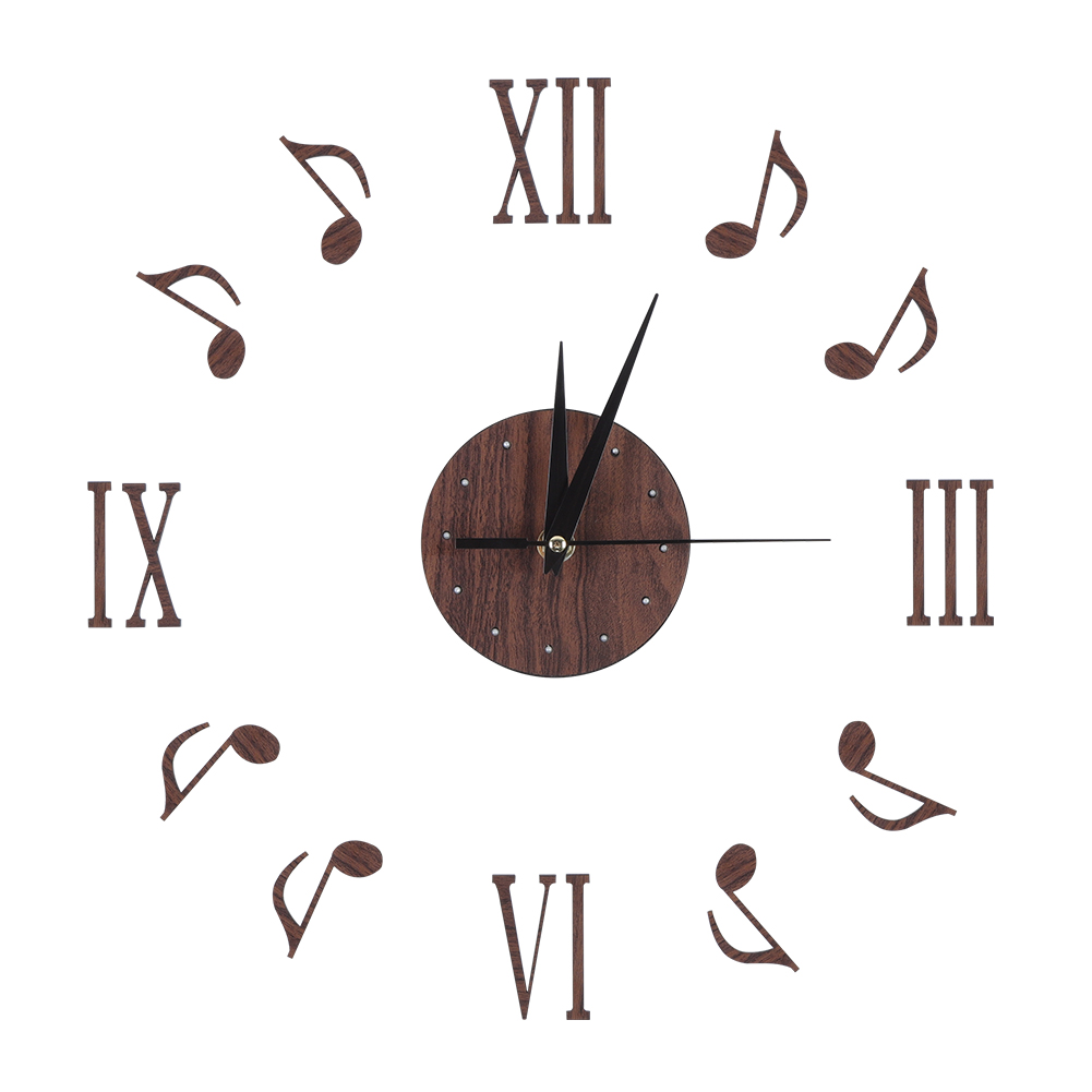 Musical Note Wall Clock with Vinyl CD Dial Plate and 3D Roman Numerals ...