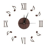 Musical Note Wall Clock with Vinyl CD Dial Plate and 3D Roman Numerals ...
