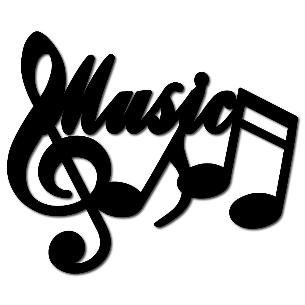 Musical Note Wooden Wall Art Decor Wood Sign Laser Cut Basswood ...