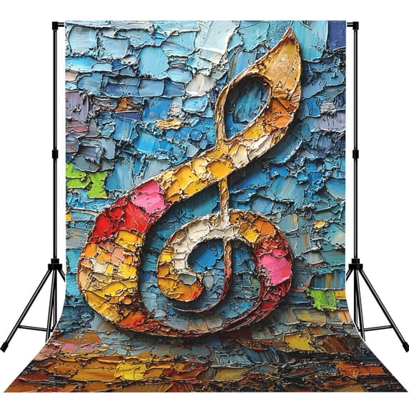 Musical Notes Art Photography Backdrop 5x7Ft Background for Photo ...