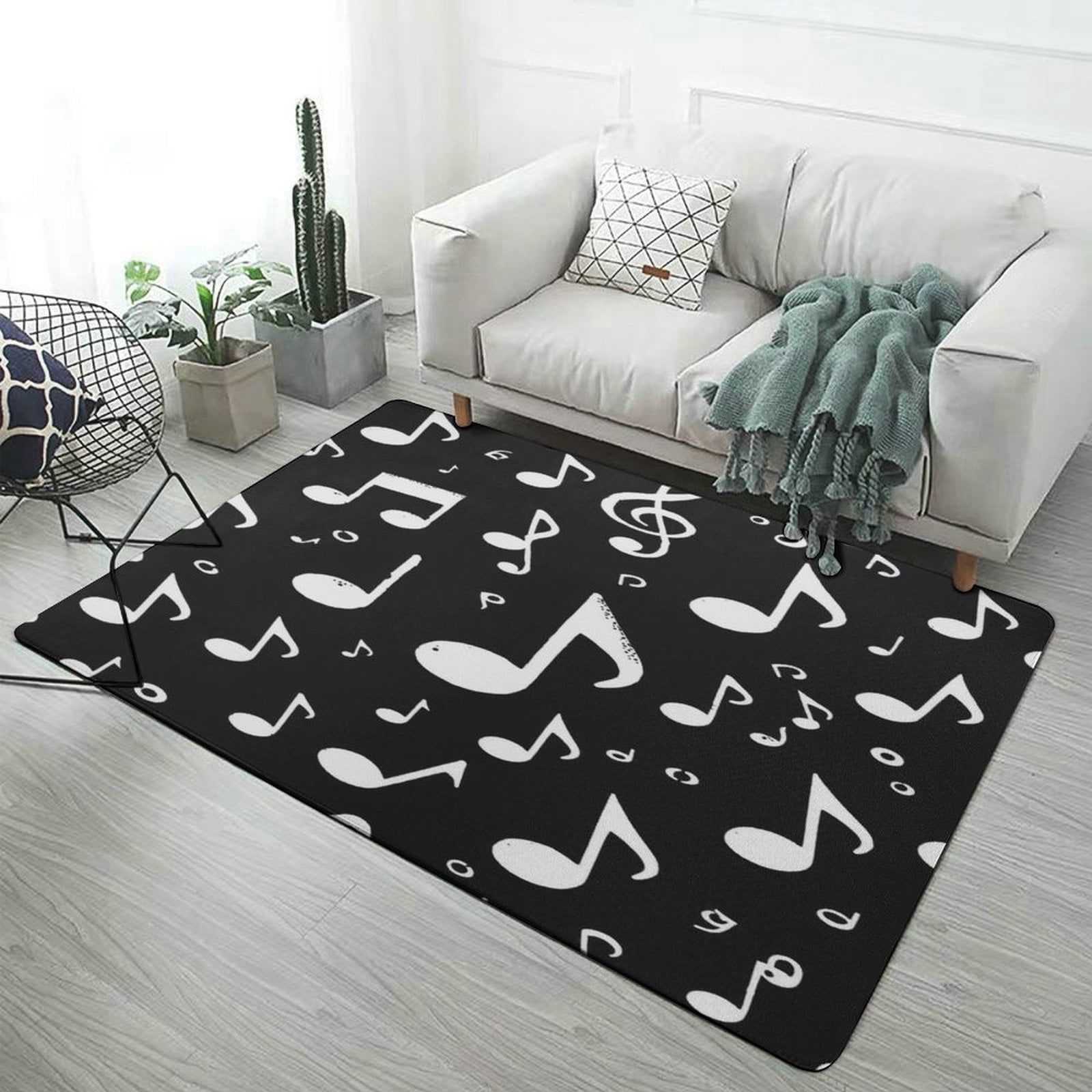 Musical Notes Background Carpet Large Size Living Room American Style ...
