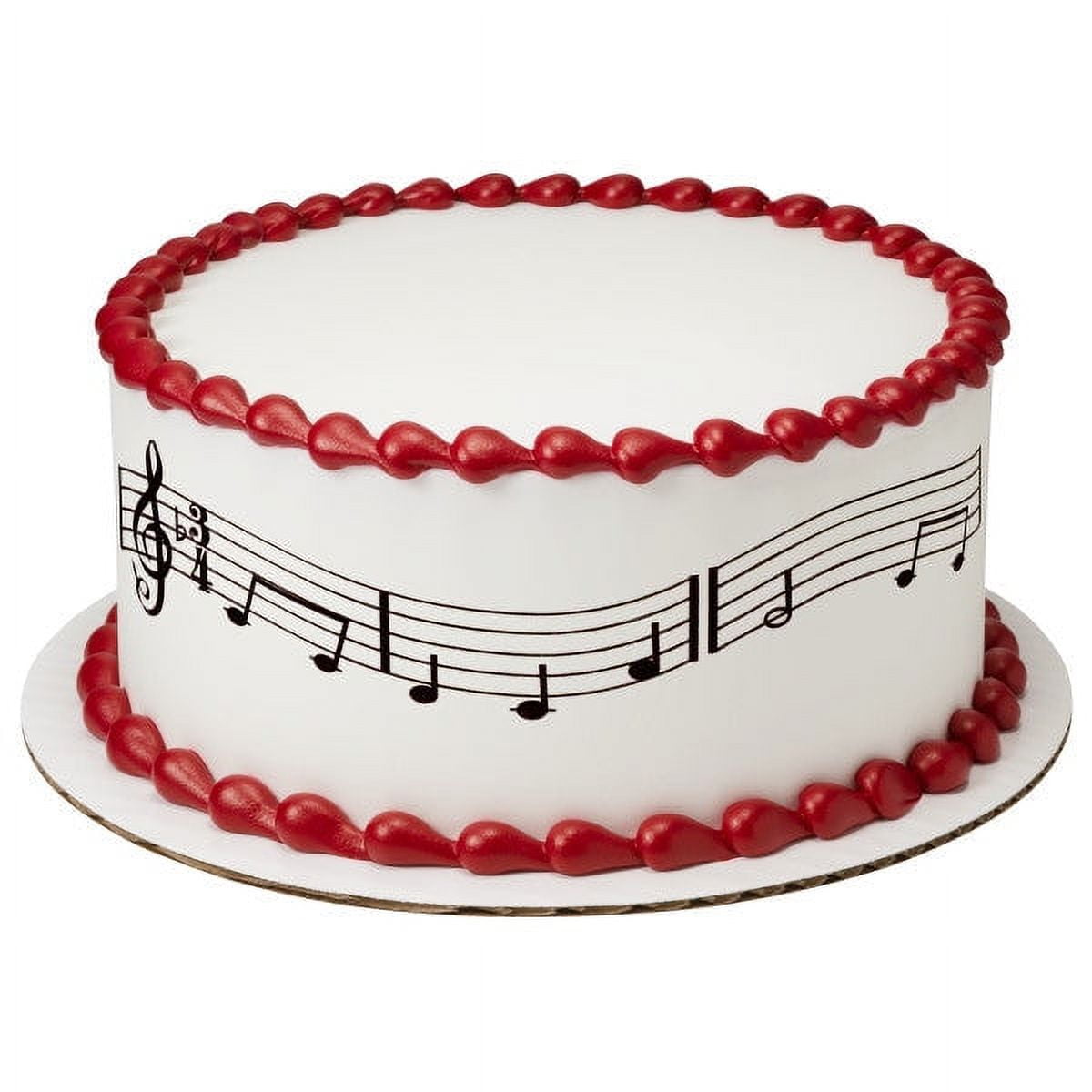 Musical Notes - Cake Side Designer Strip - Edible Image Cake/Cupcake ...