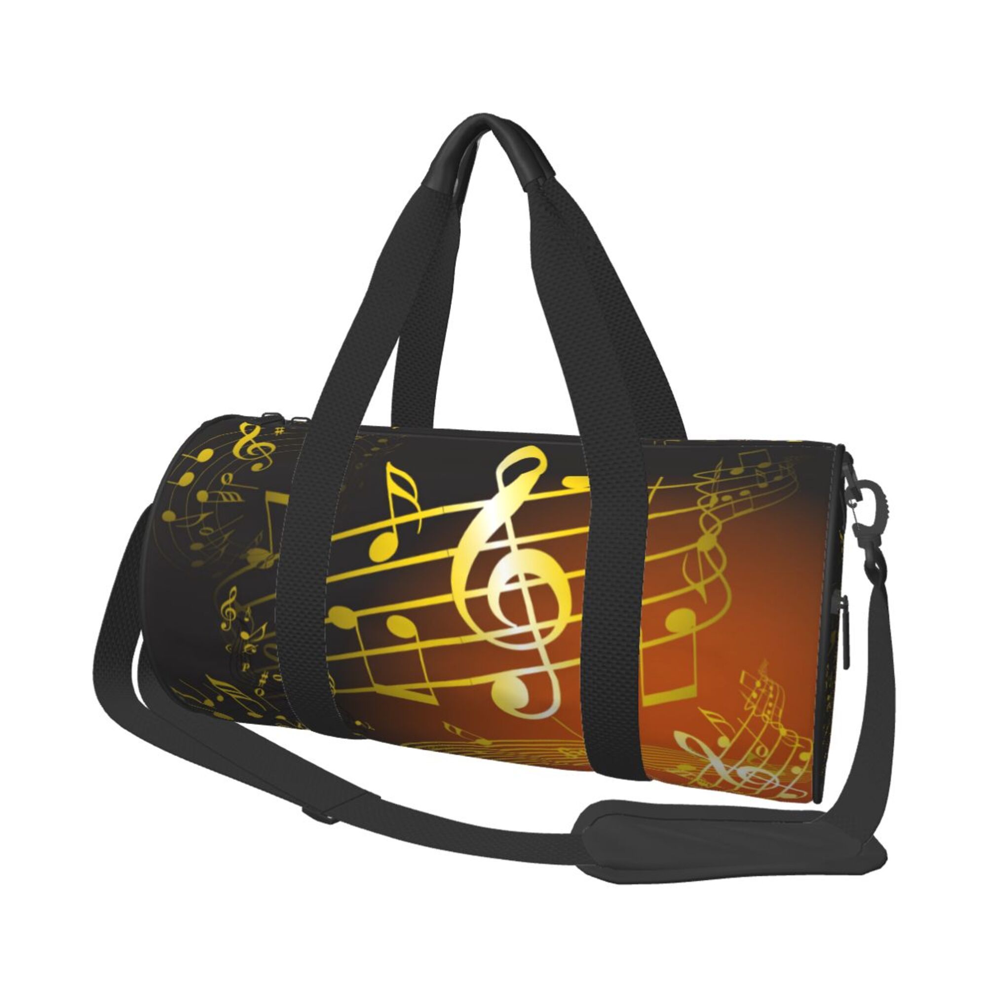 Musical Notes |Circular Canvas Travel Luggage Bag,Weekender Overnight ...