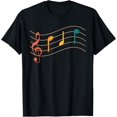Musical Notes Dad Musician Dad Text In Treble Clef T-Shirt - Walmart.com