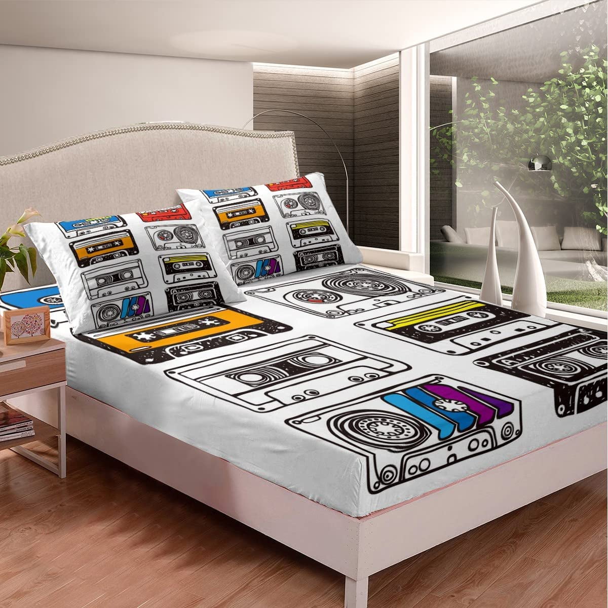 Musical Notes Fitted Sets Music Bed Sheets Twinkling Stars for Kids ...