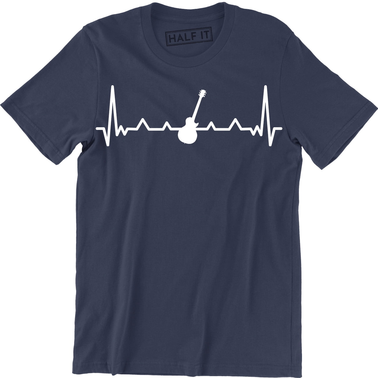 Musical Notes Heartbeat Pulse Love Guitar Music Musician Gift Men's Tee ...