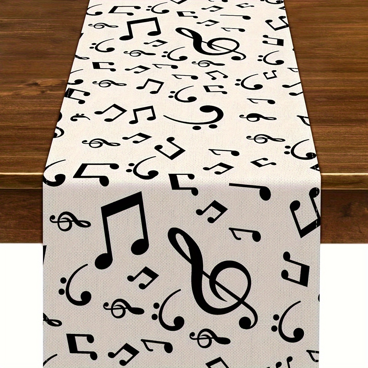 Musical Notes Linen Table Runners Music Event Birthday Party Wedding r ...