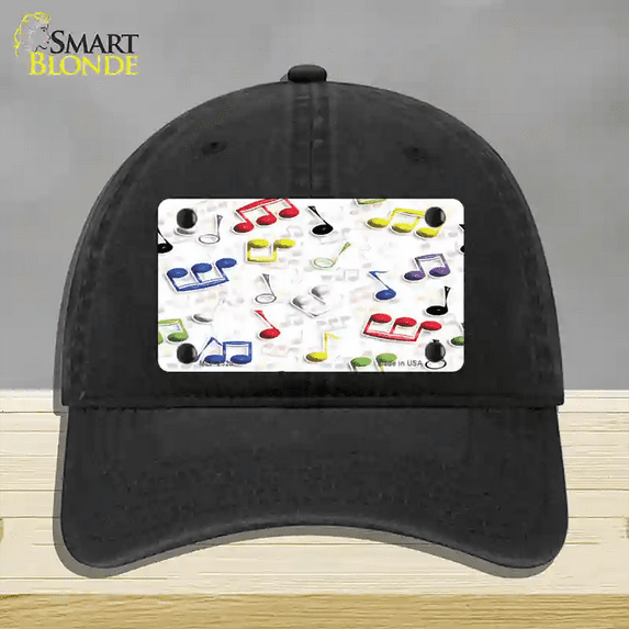 Musical Notes Multi-Color Novelty License Plate Hat Unconstructed ...