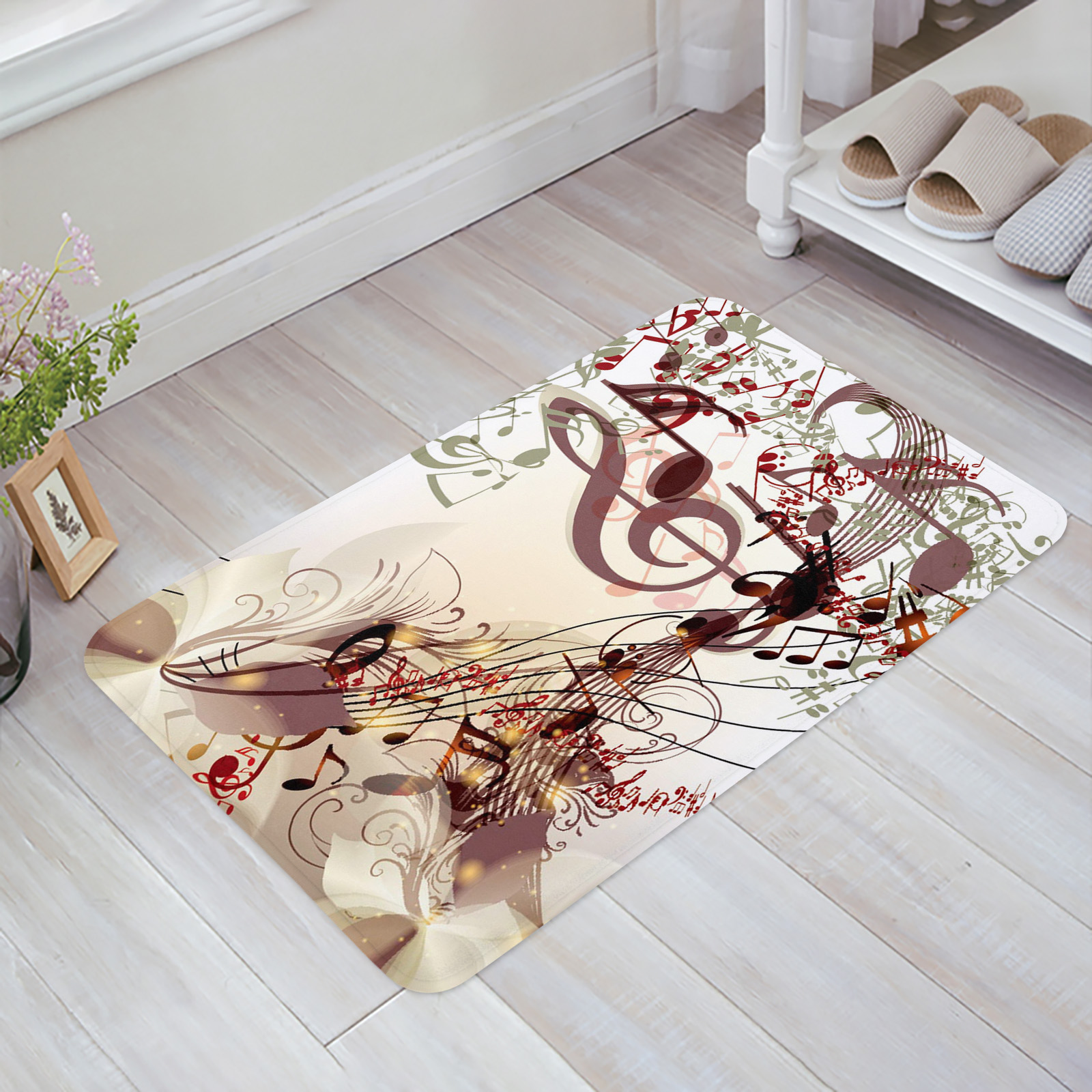 Musical Notes Octave Beautiful Image Bathroom Mat Corridor Carpet ...