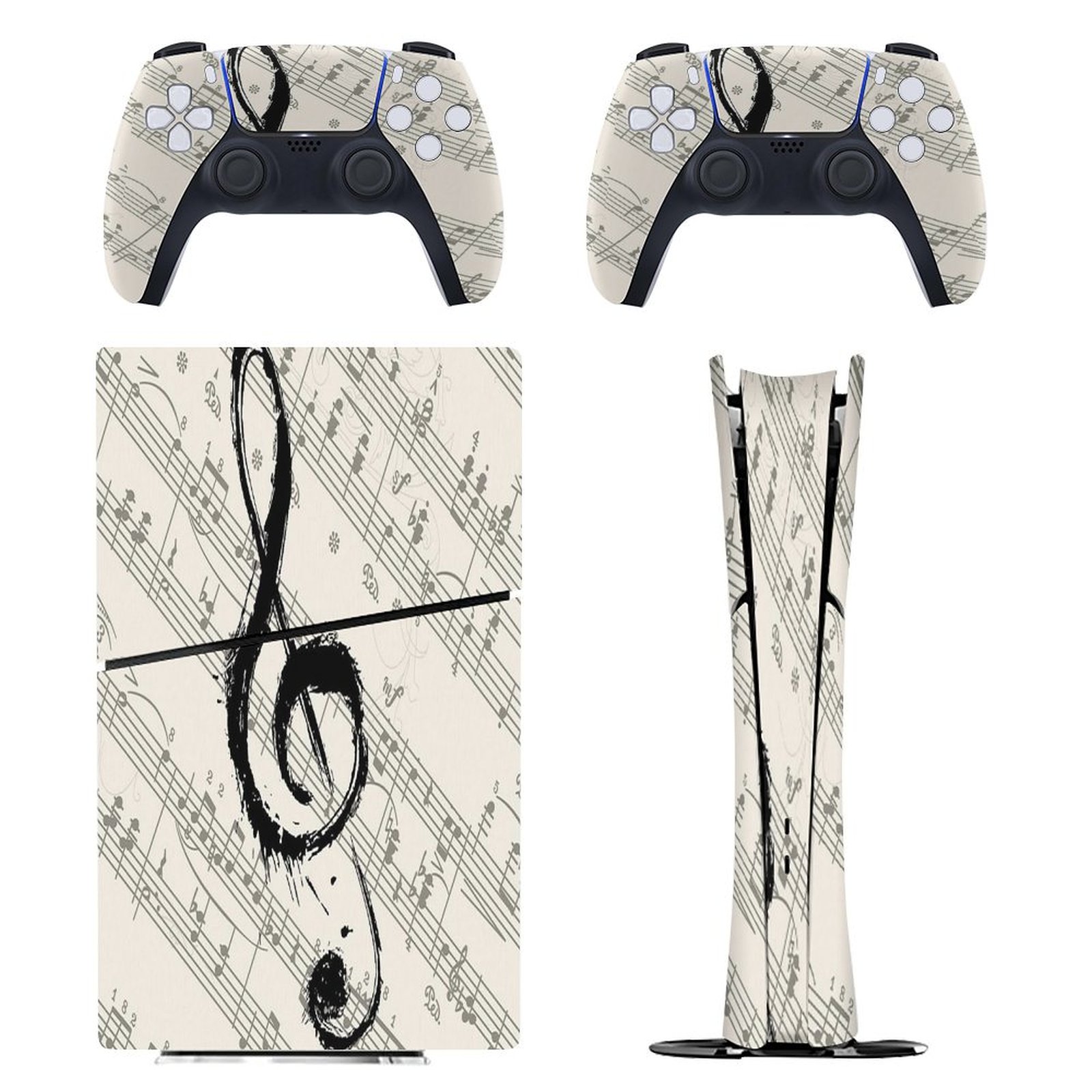 Musical Notes PS5/PS5 Pro/PS5 Slim Digital Disc Skin Sticker For ...