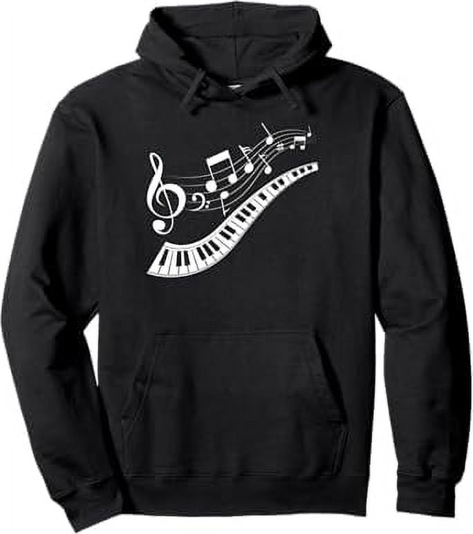 Musical Notes Piano Keyboard Classical Music Piano Pianist Pullover ...