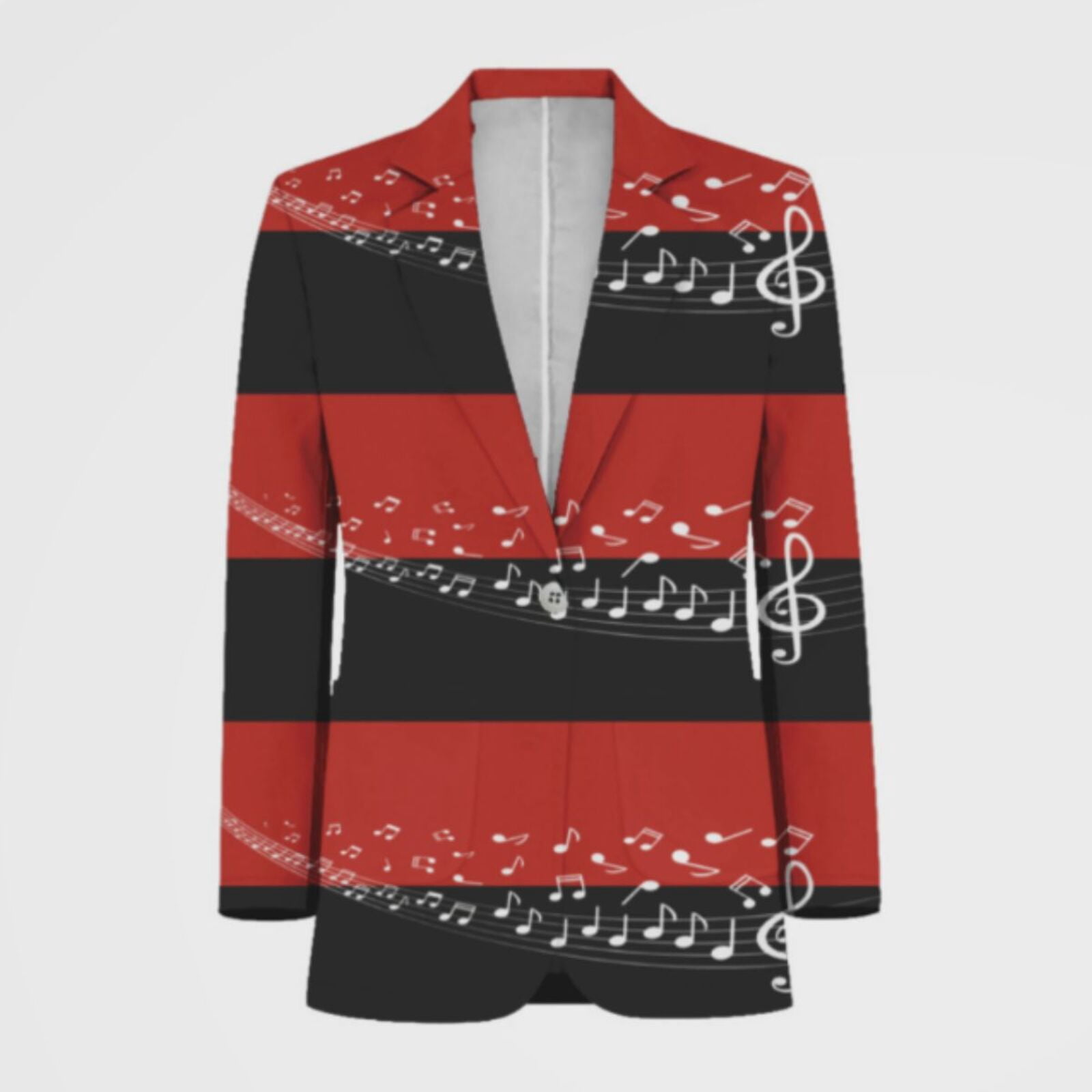 Musical Notes Red And Black Background-01 Men Blazers Slim Clothing ...