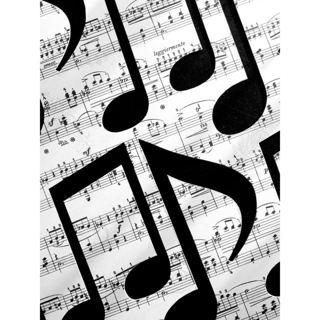 Musical Notes Sheet Music Large Wall Art Print - Walmart.com