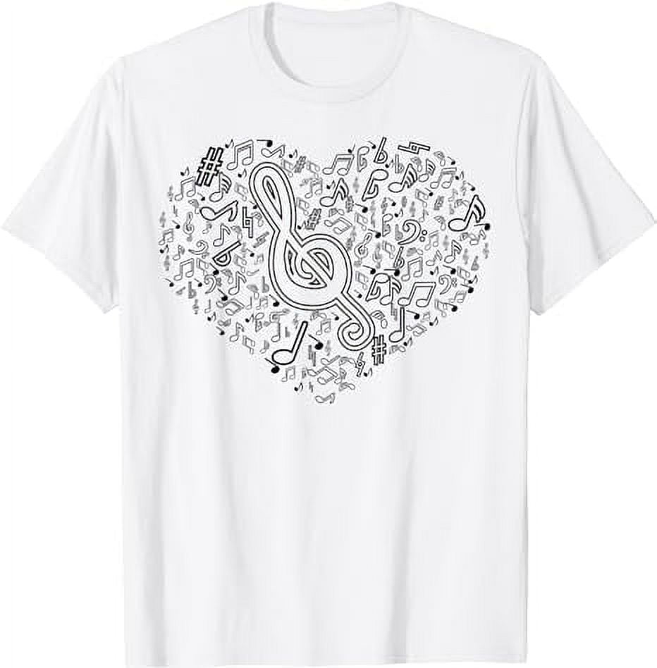 Musical Notes Shirt | Cool Fancy Proud Musician T-shirt Gift - Walmart.com