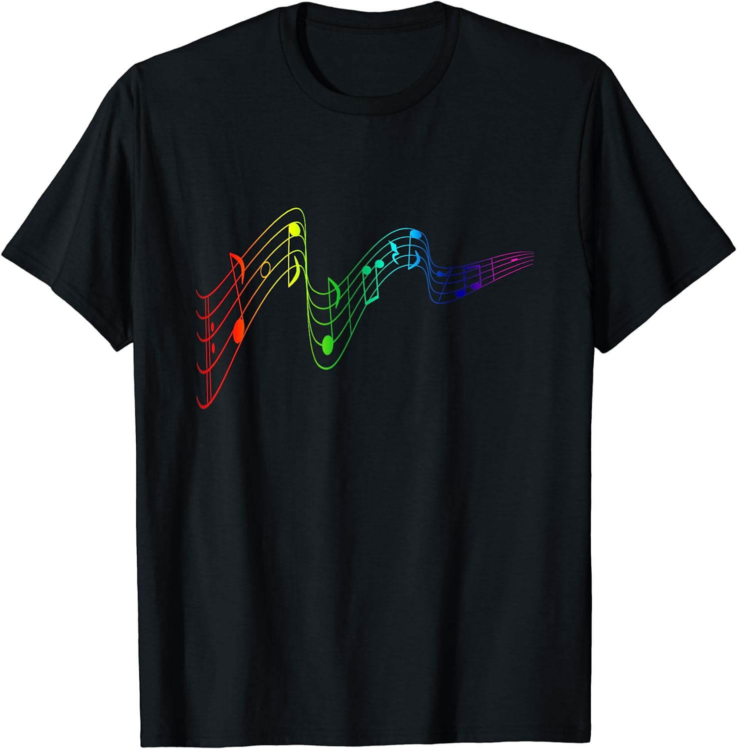 Musical Notes Shirt Women, Colorful Music Sheet Tshirt - Walmart.com