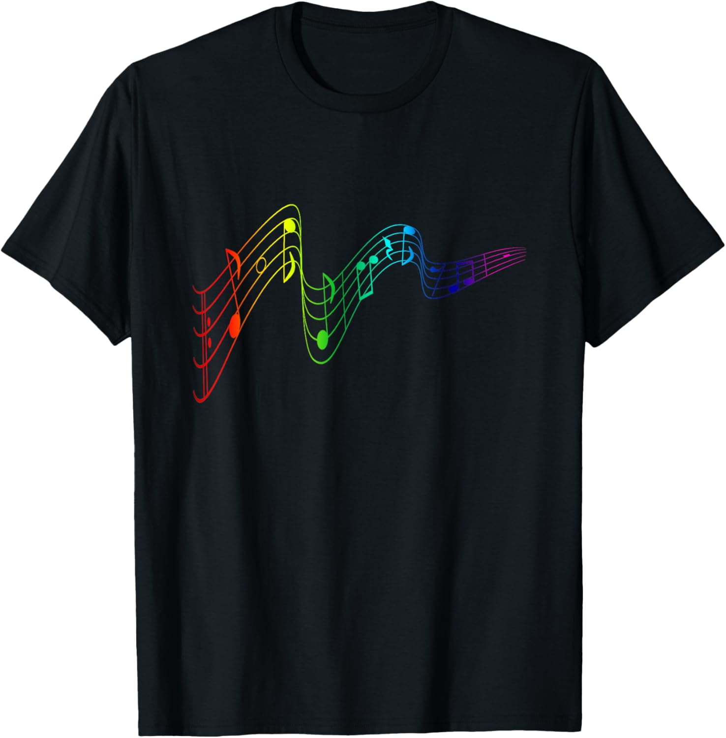 Musical Notes Shirt Women, Colorful Music Sheet Tshirt - Walmart.com