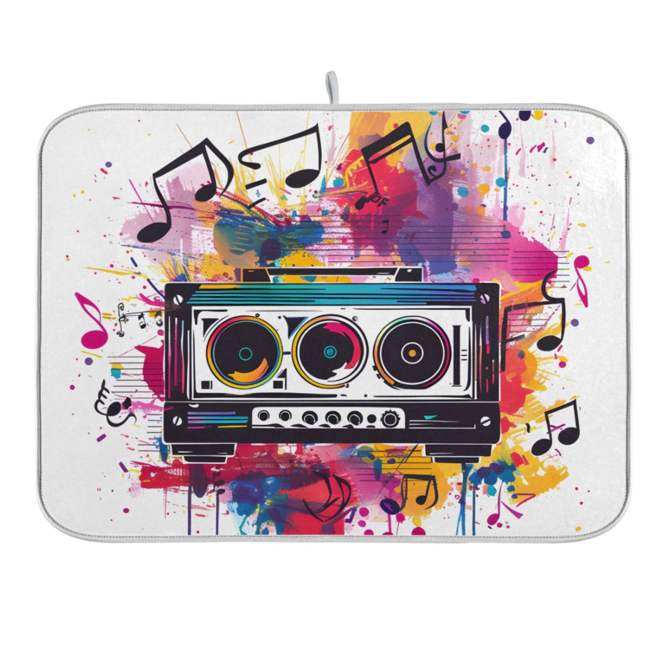 Musical Notes and Sound Dish Drying Mat for Kitchen Counter 16x18 In ...