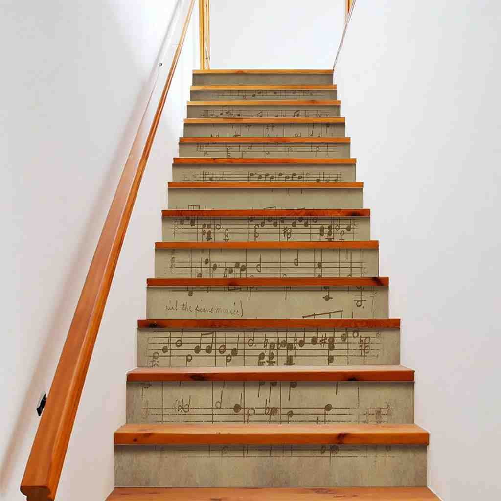Musical Notes Stair Stickers Colorful Music Theme Staircase Sticker ...