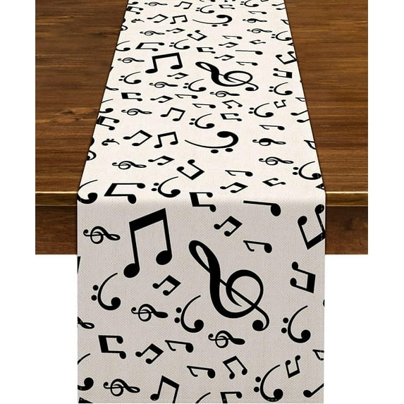 Musical Notes Table Runner 90 Inches Long Kids Music Event Birthday ...