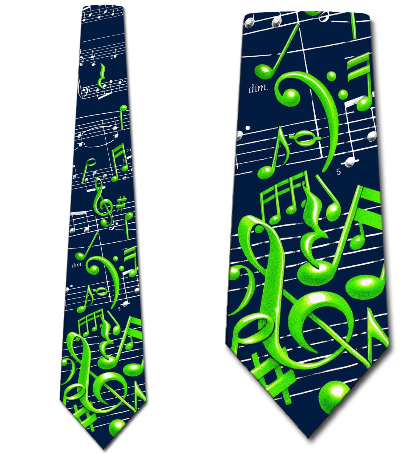 Musical Notes Ties Mens Music Neckties Band Tie for Men by Three Rooker ...