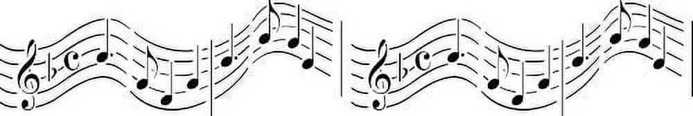 Musical Notes Wall Stencil SKU #3668 by Designer Stencils - Walmart.com