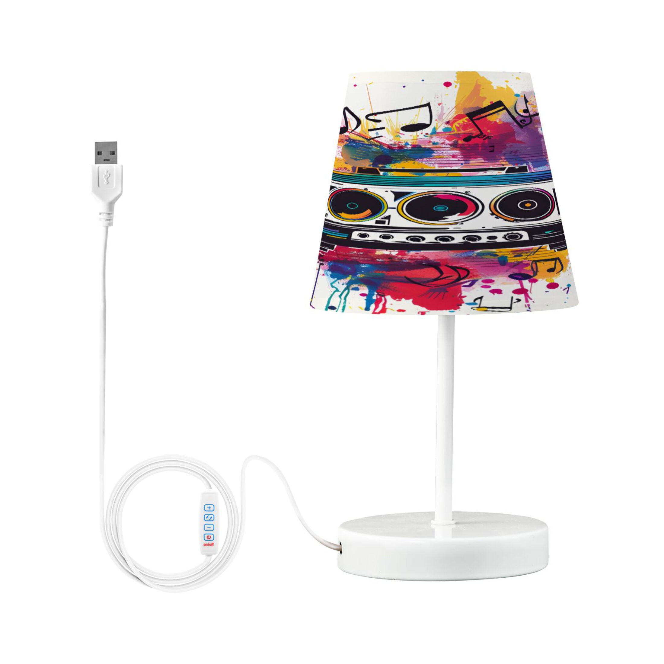 Musical Notes and Sound Desk Lamp LED Table Nightstand Lamps with 3 ...