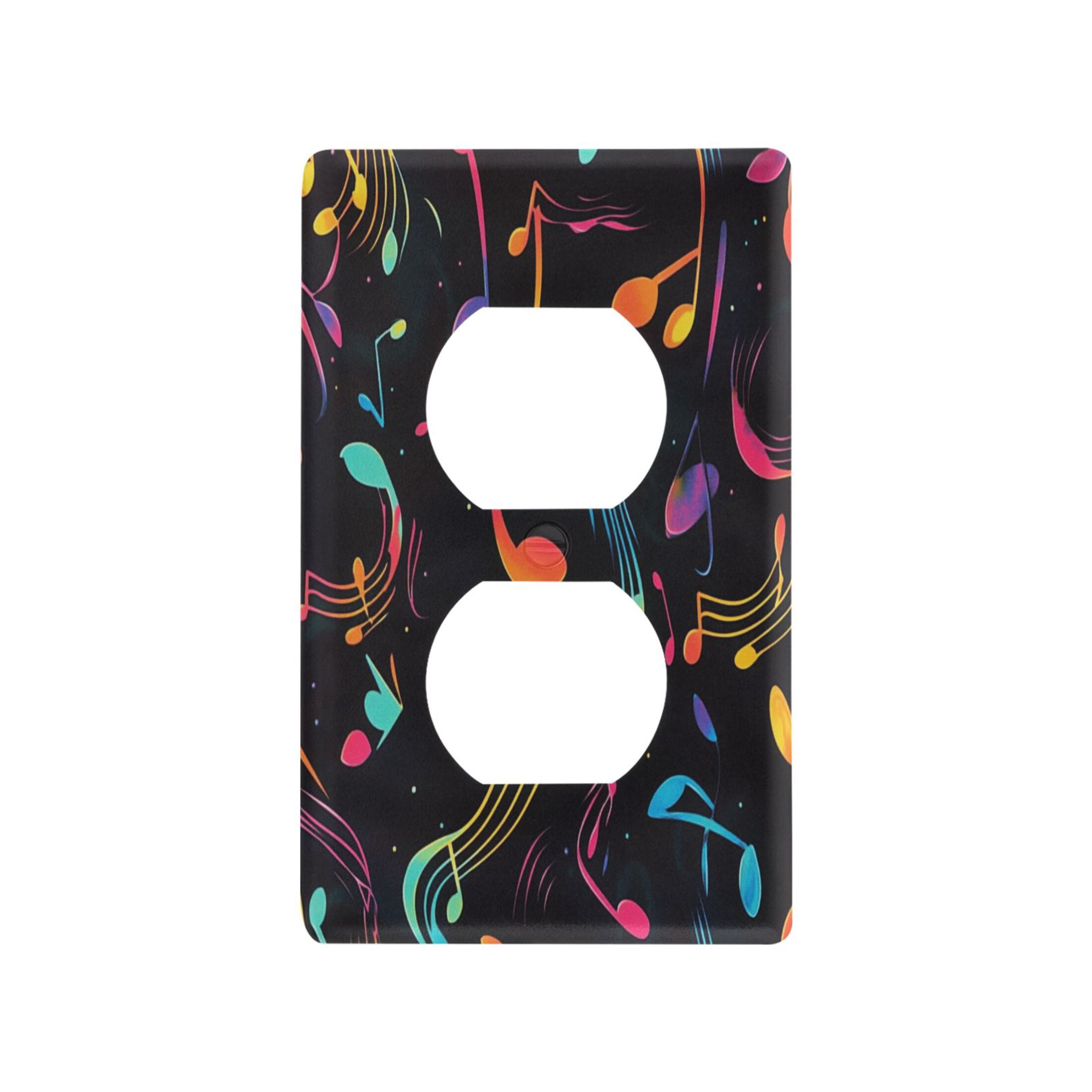 Musical Notes and Waves Pattern Light Switch Cover Switch Plate Outlet ...