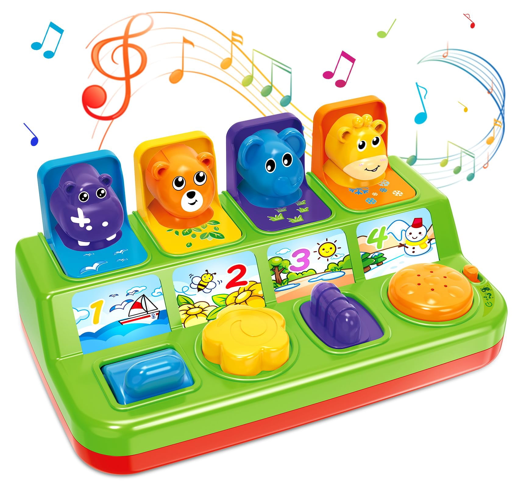 Musical Pop-Up Cause and Effect Toys with Light & Music for 1-3 Year ...