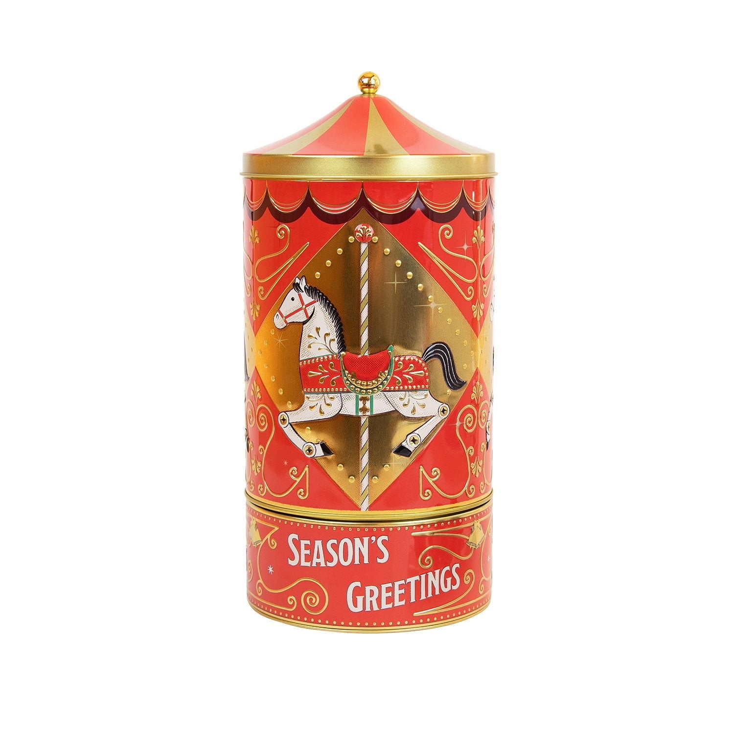The Silver Crane, Musical Rotating Carousel Tin, Jingle Bells, 23 ct ...