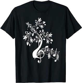 Musical Sheet Music Notes Tree Nature For Musicians And Fans T-Shirt ...