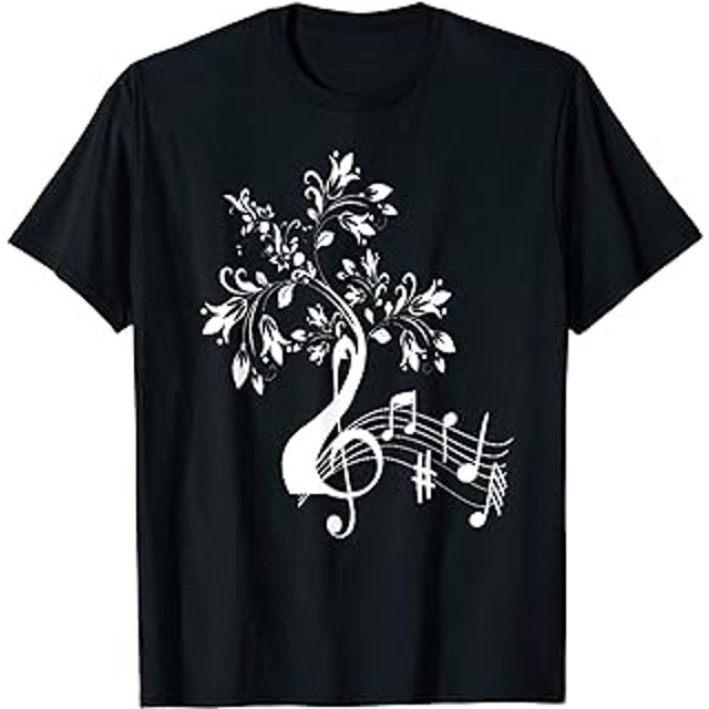 Musical Sheet Music Notes Tree Nature For Musicians And Fans T-Shirt ...
