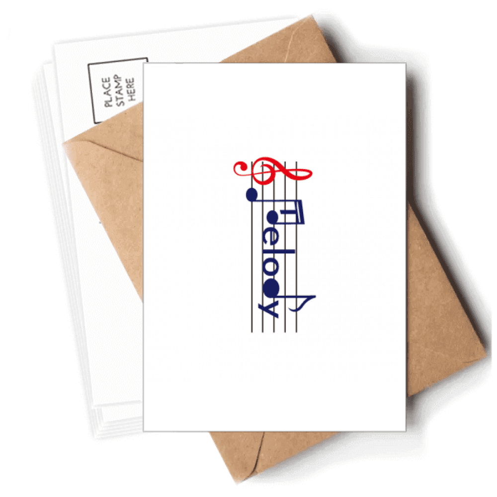Musical Symbol Melody Staff Spectrum Postcards Envelopes Blank Note ...