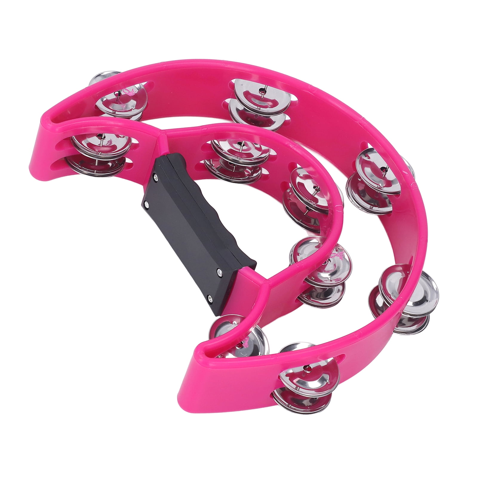Handheld Musical Tambourine, Rugged Half Moon Instrument, Double Row ...