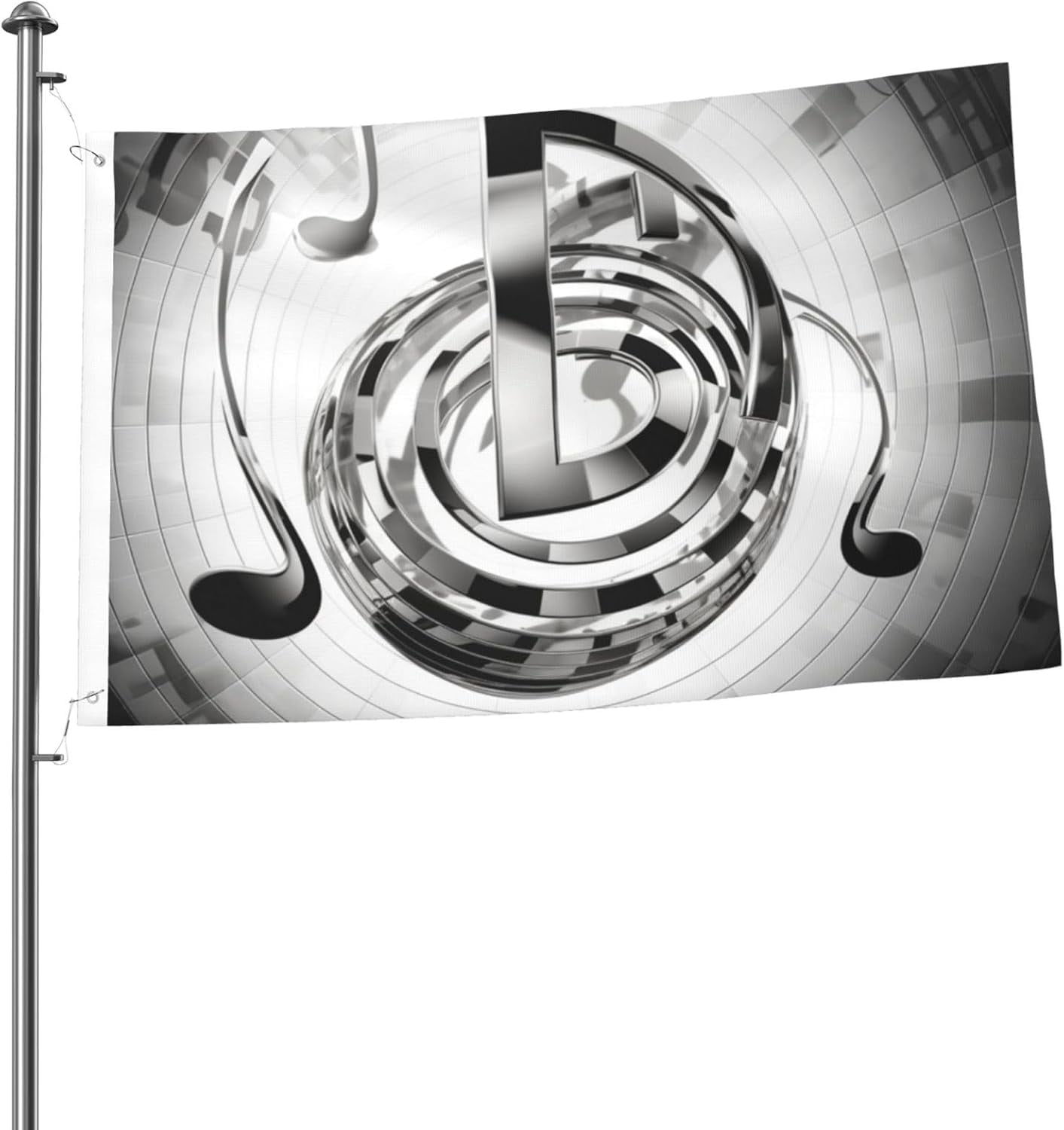 Musical Theme Music Clefs Garden Flags Holiday Banner with Brass ...