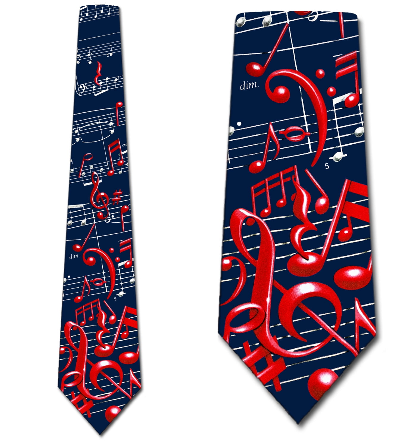 Musical Ties Mens Music Neckties Band Tie Music Notes Necktie by Three ...