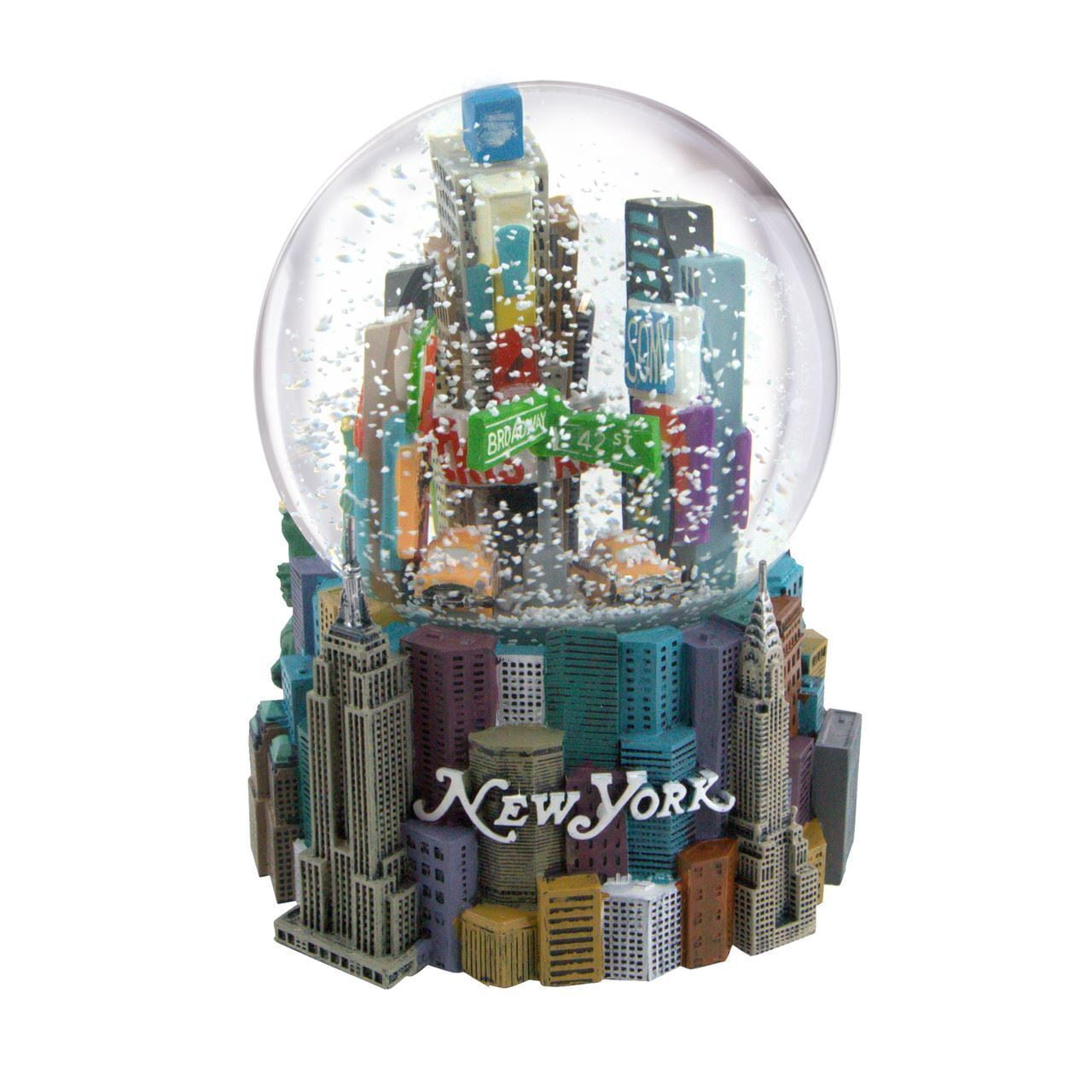 Musical Times Square Snow Globe 5.5in New York City Souvenir ...