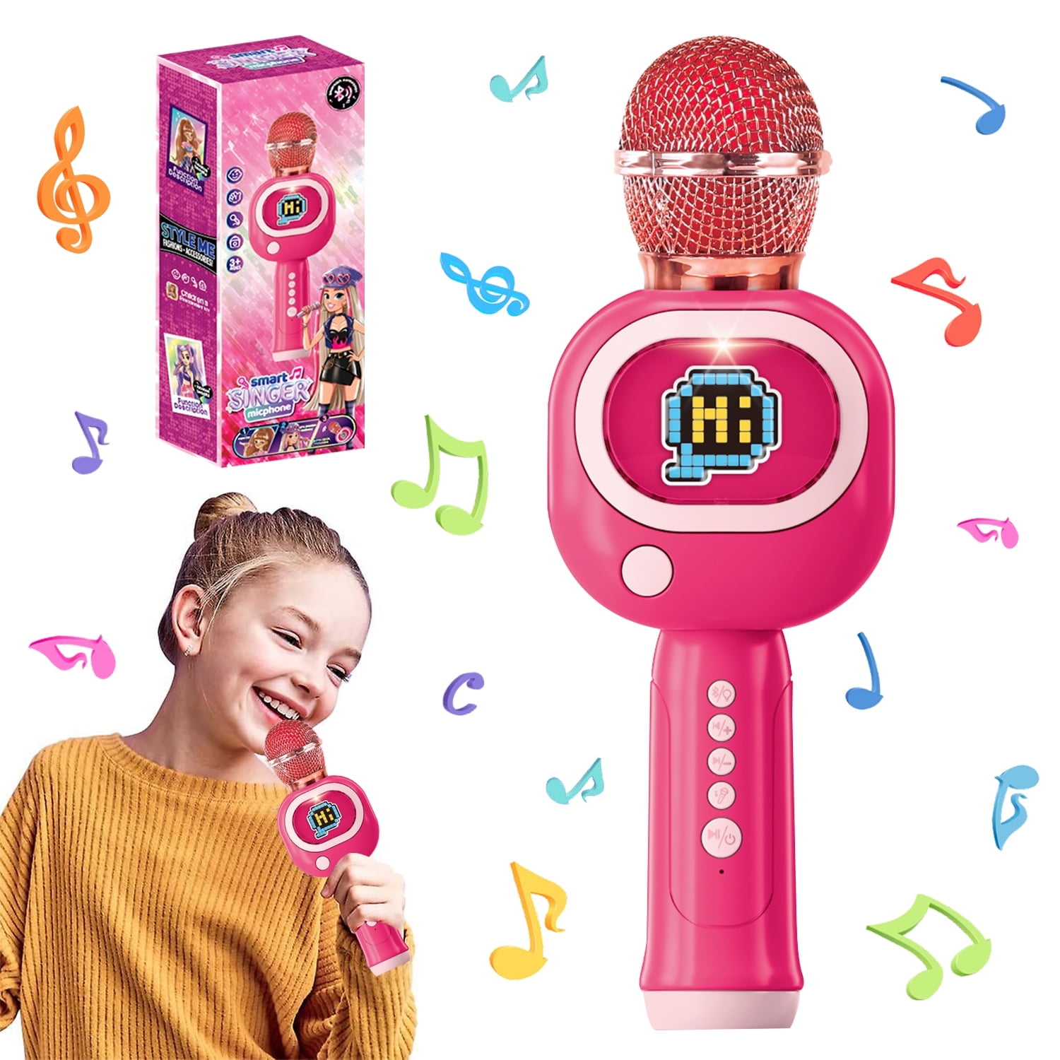 Karaoke Microphone for Kids, Toys for 3-12 Year Old Girls, Kids ...