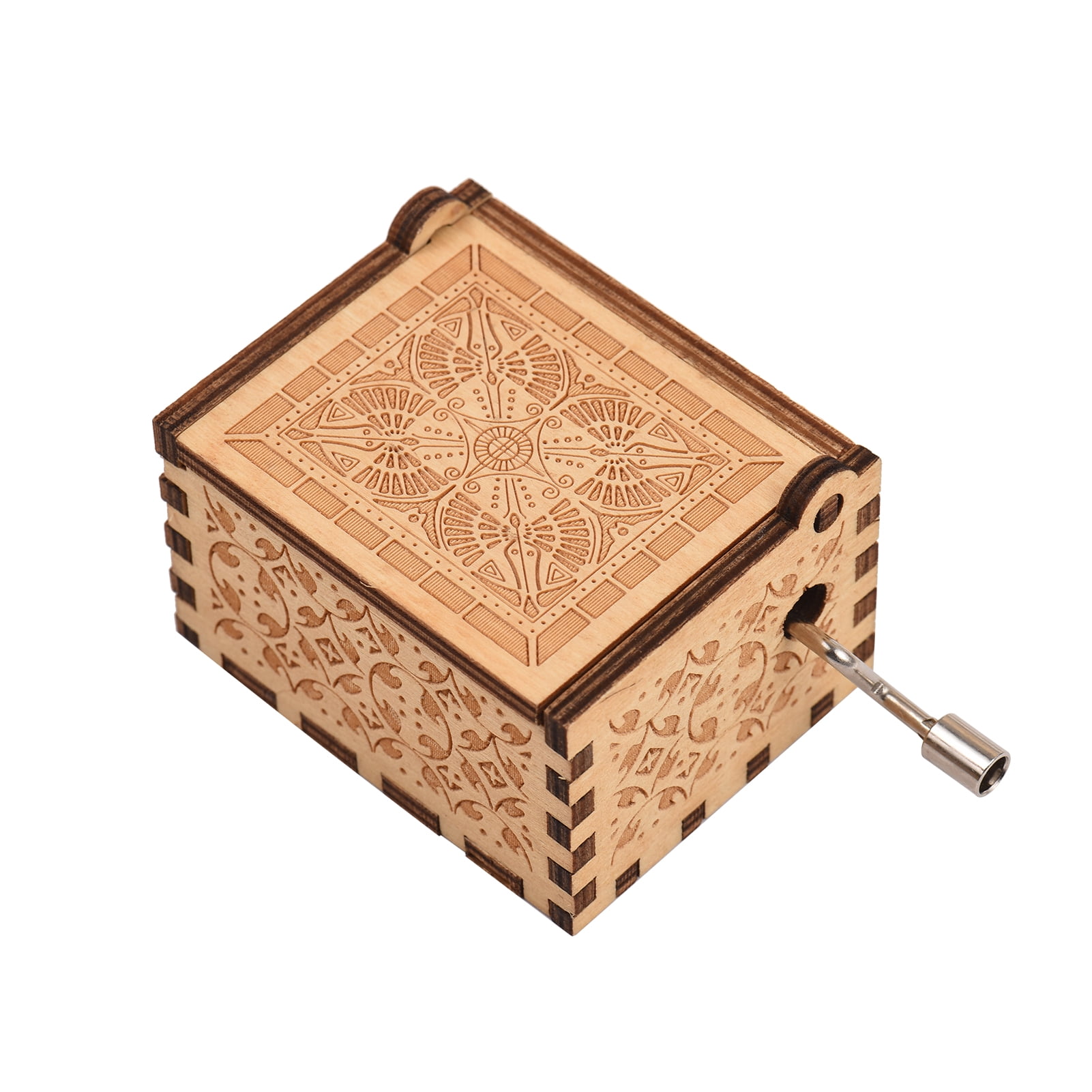 Musical boxes,Musical With Melody Hand Crank Wood Palm-size Hand Crank ...