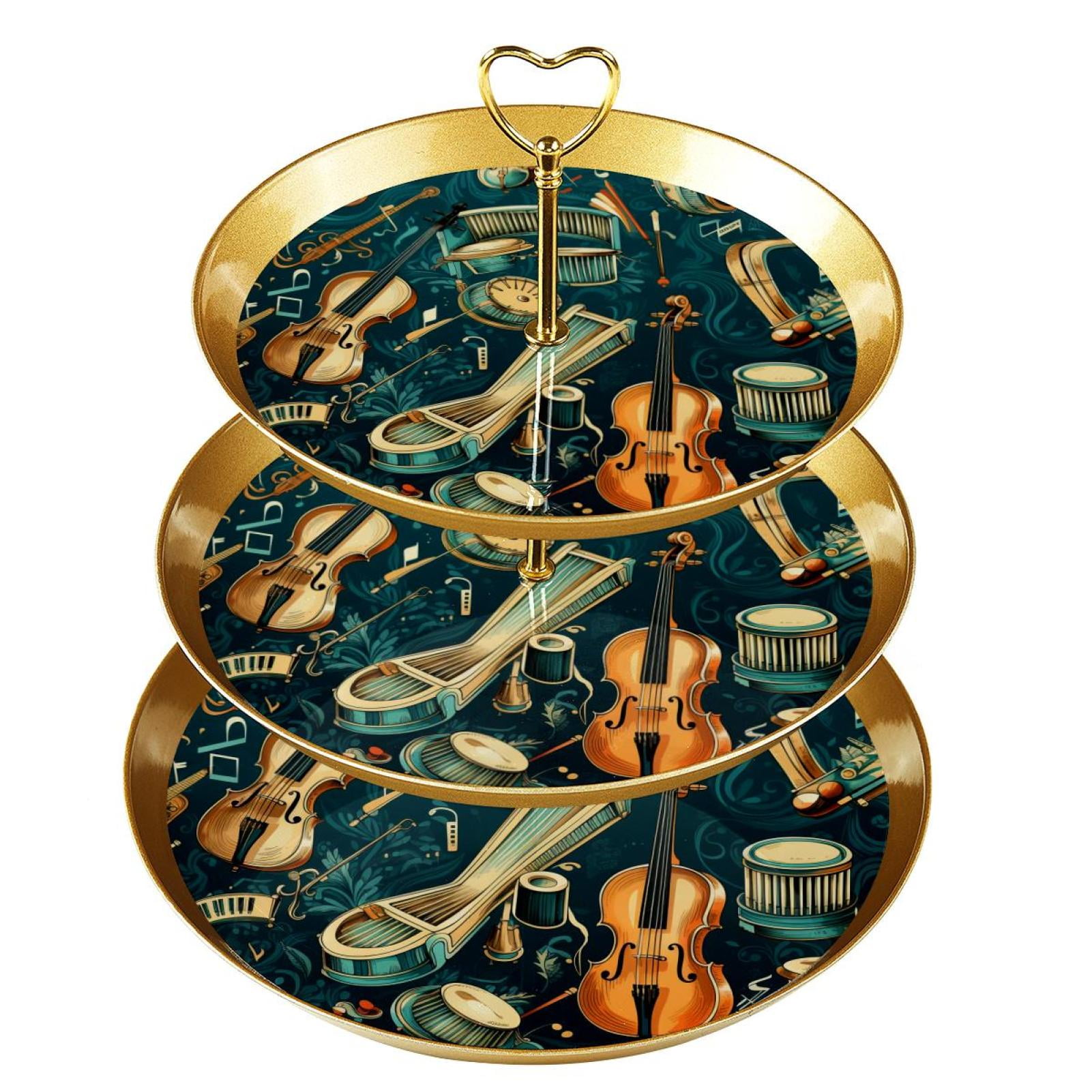Musical instrument 32cm Plastic Discs Iron Pillar Earring Holder with 3 ...