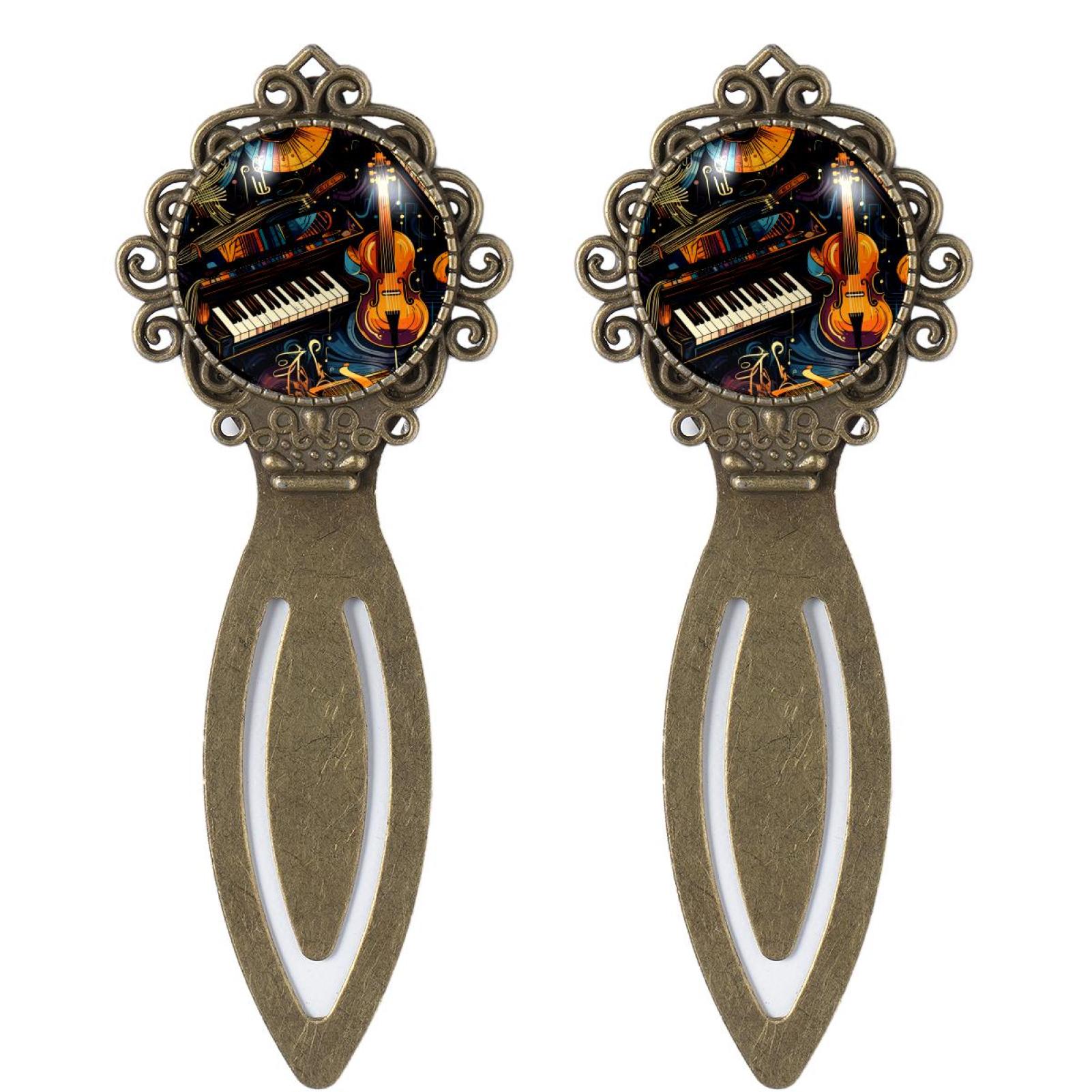 Musical instrument Vintage Copper-Colored Lace Bookmarks - Set of 2 ...