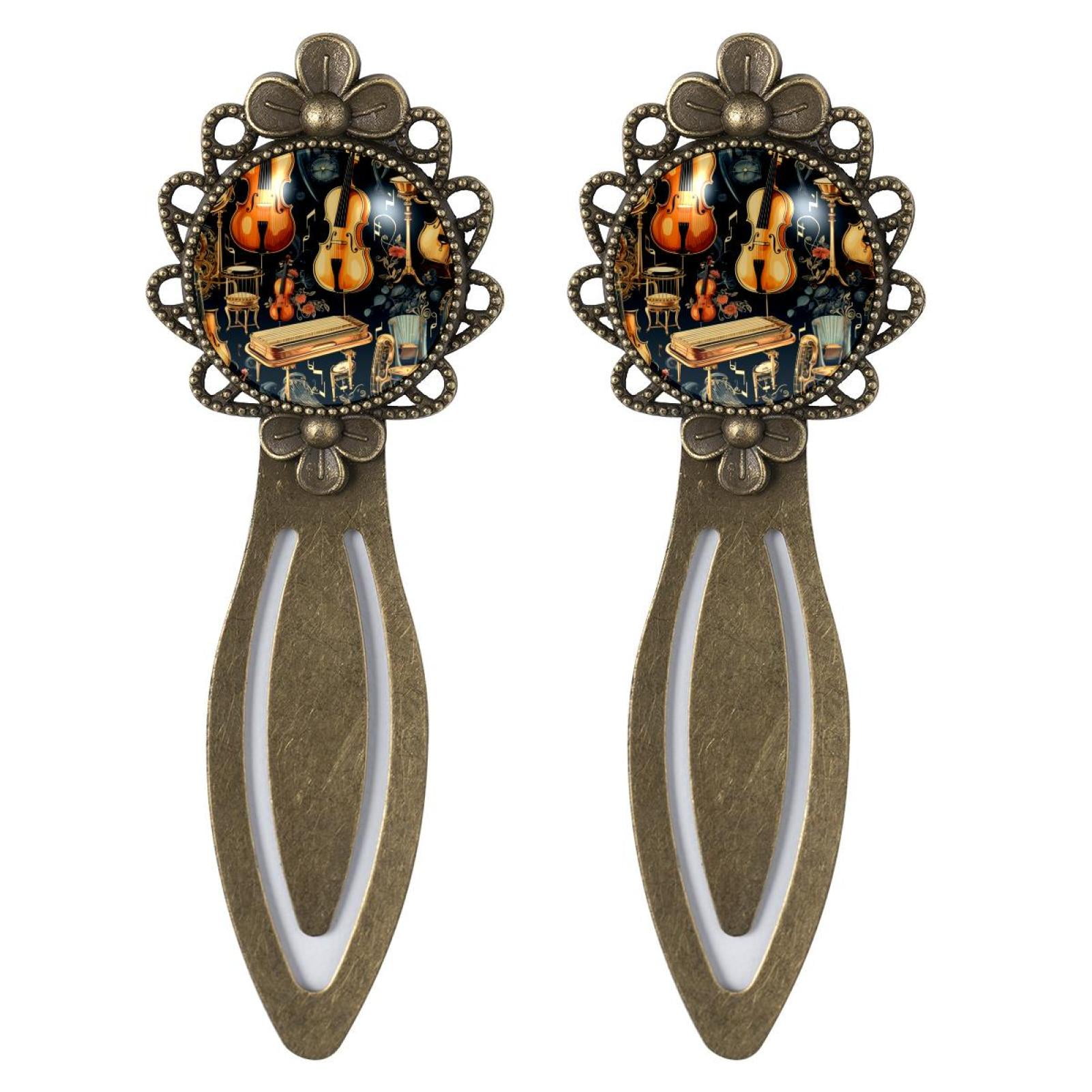 Musical instrument Vintage Copper-Colored Lace Bookmarks: Stainless ...