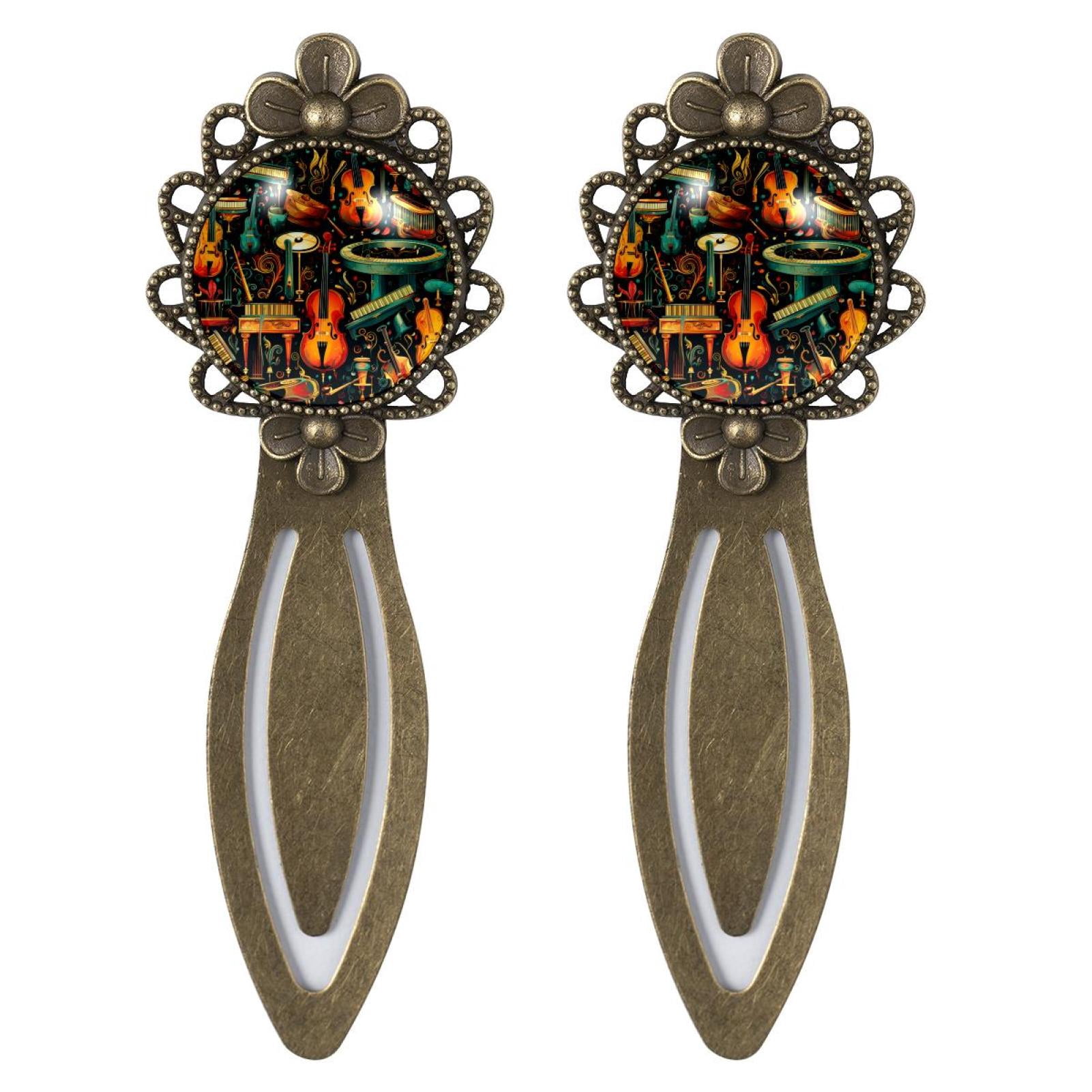 Musical instrument Vintage Copper-Colored Lace Bookmarks: Stainless ...