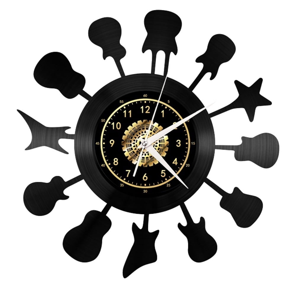 Musical instrument Vinyl Record Wall Clock Gifts for Holiday ,Handmade ...