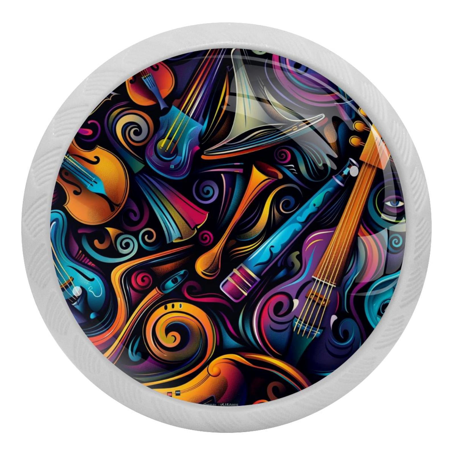 Musical instruments Fluorescent Drawer Pulls 4-Pack: Glow-in-the-Dark ...