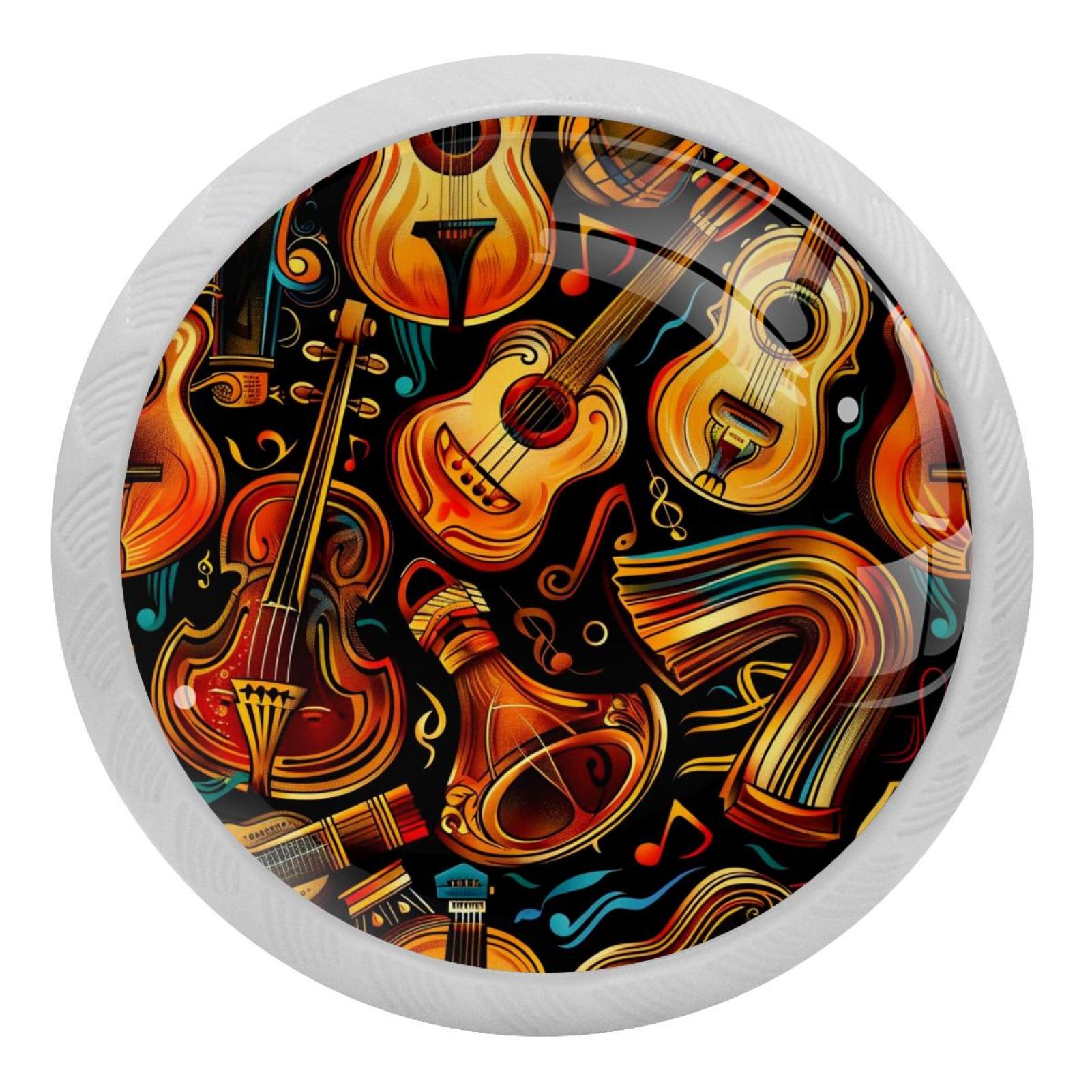 Musical instruments Fluorescent Drawer Pulls: Round 4-Pack, Glow-in-the ...