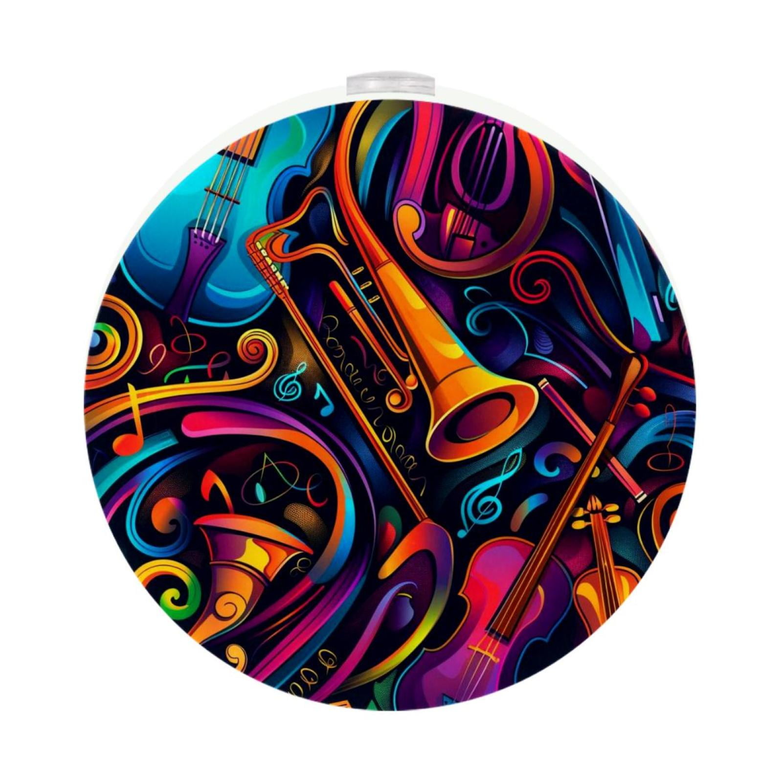 Musical instruments LED Round Night Light - 2PCS, Compact and Energy ...