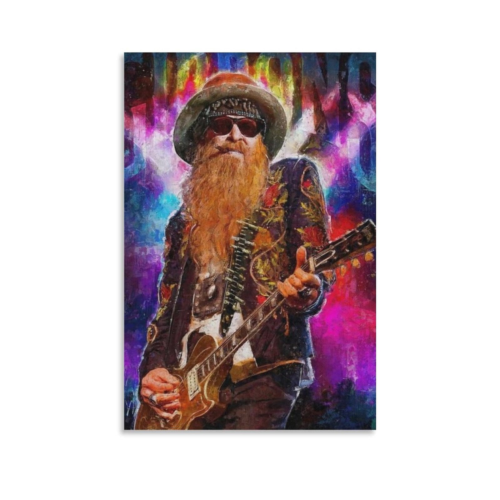 Musician Billy Gibbons Canvas Poster Room Aesthetic Poster Print Art ...