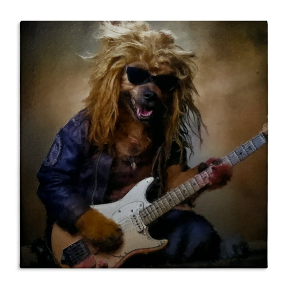 Musician Canine Clark Canvas Wall Art, design by Sean Parnell - Walmart.com