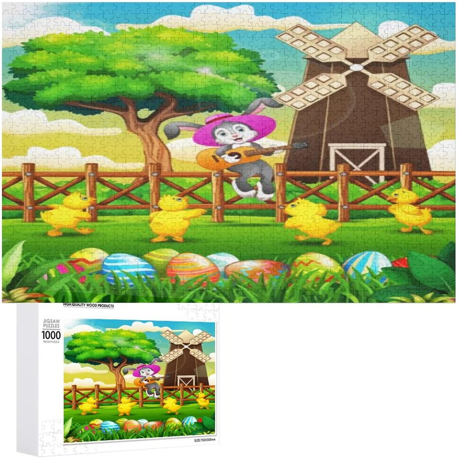 Musician Rabbit Puzzles for Adults 1000 Pieces Jigsaw Puzzle - Family ...